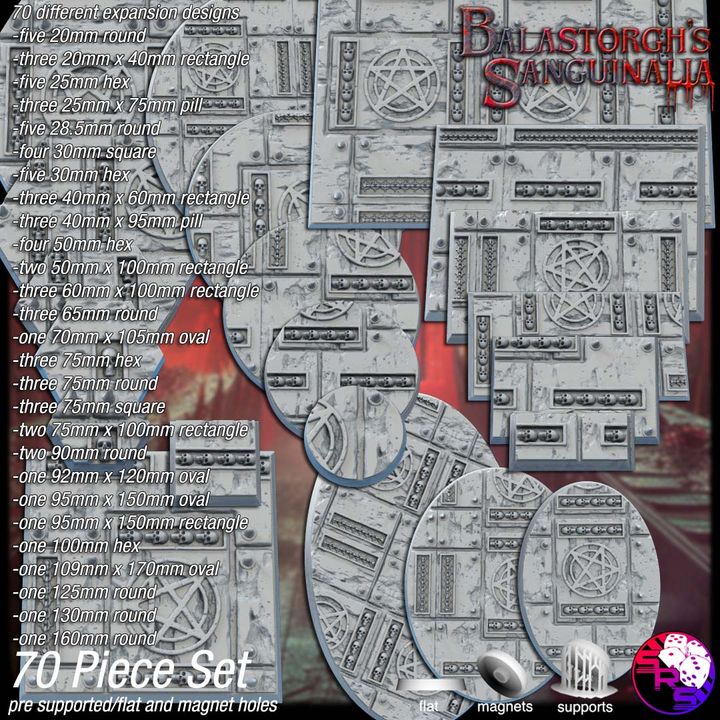 3D Printable Infernal Bases (Expansion Sizes) by SRS Studios