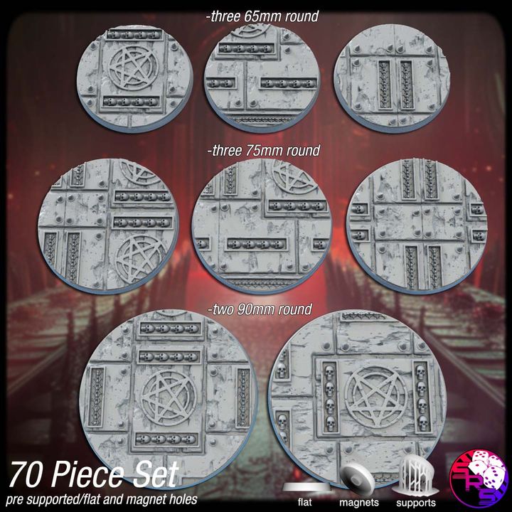 3D Printable Infernal Bases (Expansion Sizes) by SRS Studios