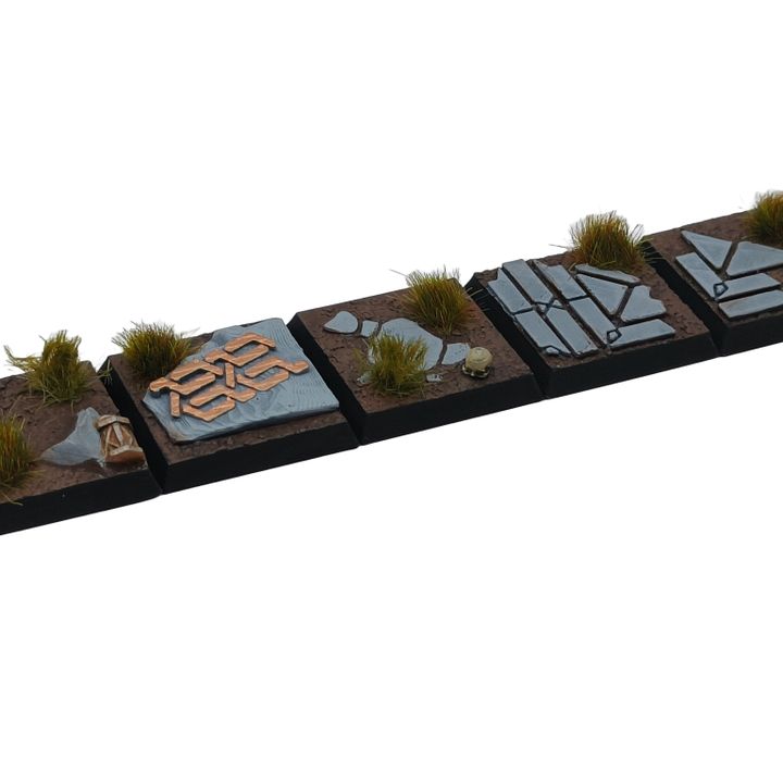 3D Printable Dwarven Mountain Terrain - Bases by Laser Terrain