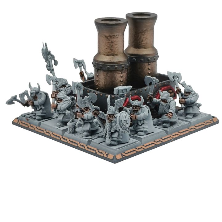 3D Printable Dwarven Mountain Terrain - Steam Boat Funnel Unit Filler ...