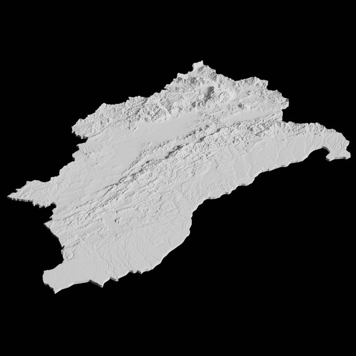 3D Printable Bulgaria Country Topographic Map - 3D Terrain Elevation ...