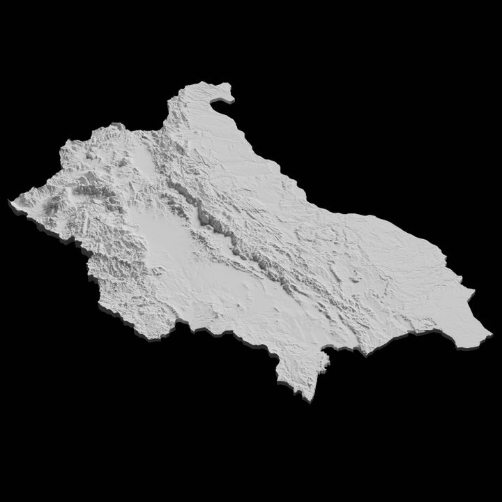3D Printable Bulgaria Country Topographic Map - 3D Terrain Elevation ...