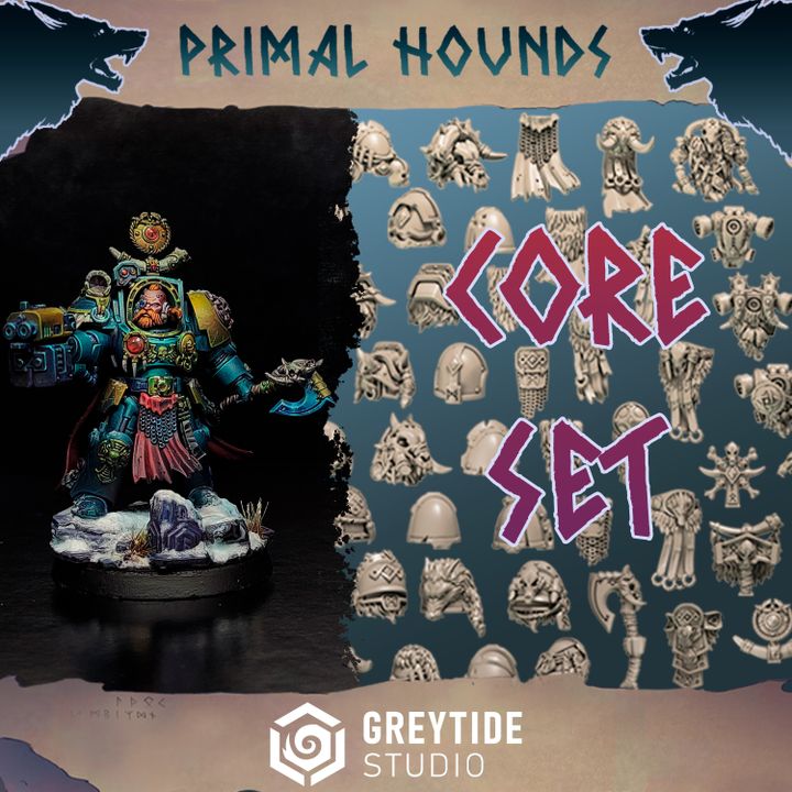 3D Printable Core set Primal Hounds by GreyTide Studio