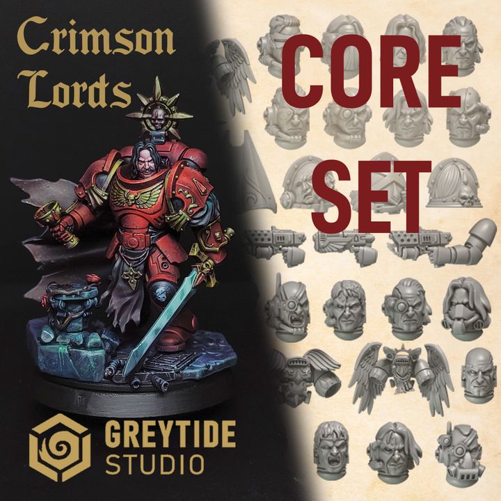3D Printable Core Set Crimson Lords by GreyTide Studio