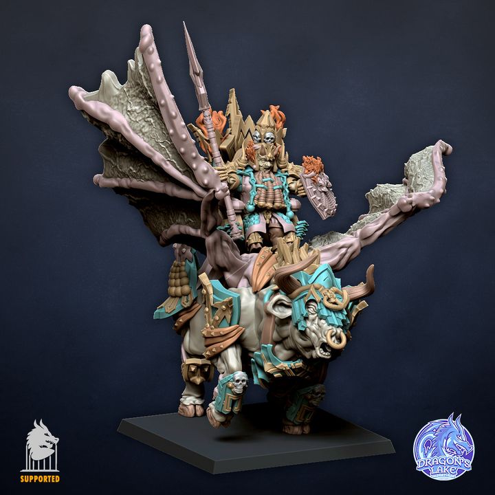 3D Printable Overlord in Bull of Shamut by Dragon's Lake Miniaturas