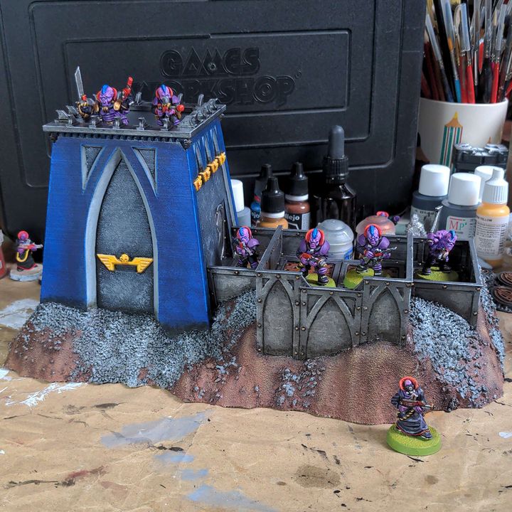 3D Printable Retro Fortified Bunker 'Tall Boy' by Doctor Spork