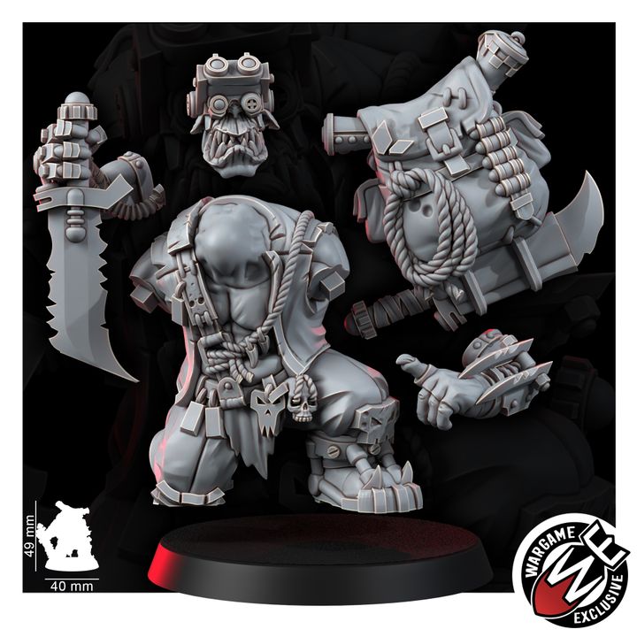 3D Printable ORK MAD SNIK KOMMANDA BOSS AND DA SNIKA SNAFLA by Wargame ...