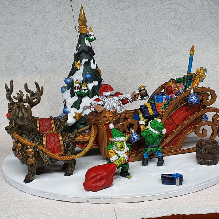 3D Print of Santa Dwarf and his little helpers by marcstephens