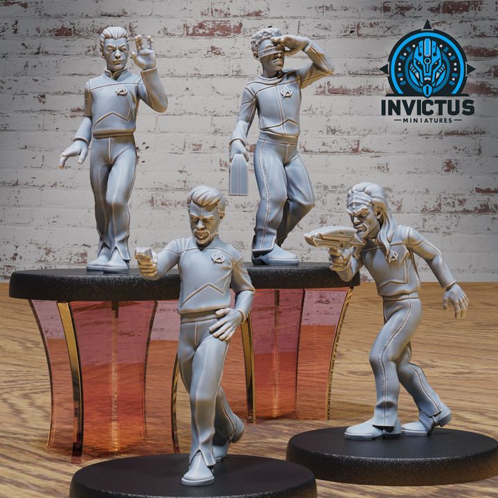 3D Printable Star Team Set / Space Soldier / Alien Ship Worker Crew ...