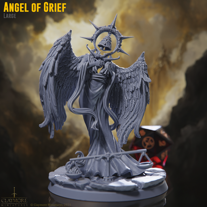 3D Printable Angel of Grief by Claymore Miniatures
