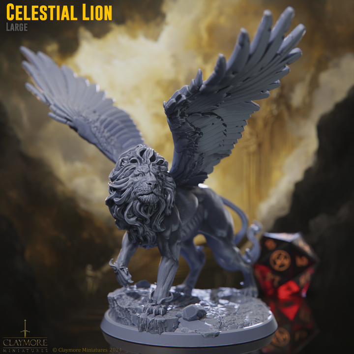 3D Printable Celestial Lion by Claymore Miniatures