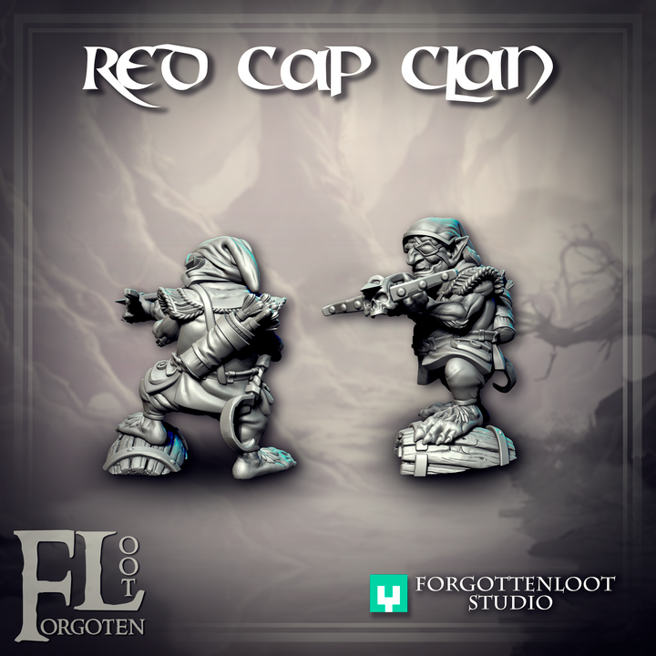 3D Printable Redcap clan Miniature Band by forgottenlootstudio