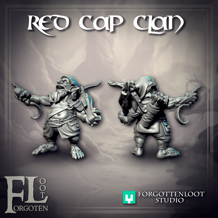 3D Printable Redcap clan Miniature Band by forgottenlootstudio