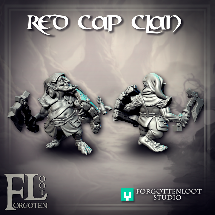 3D Printable Redcap clan Miniature Band by forgottenlootstudio