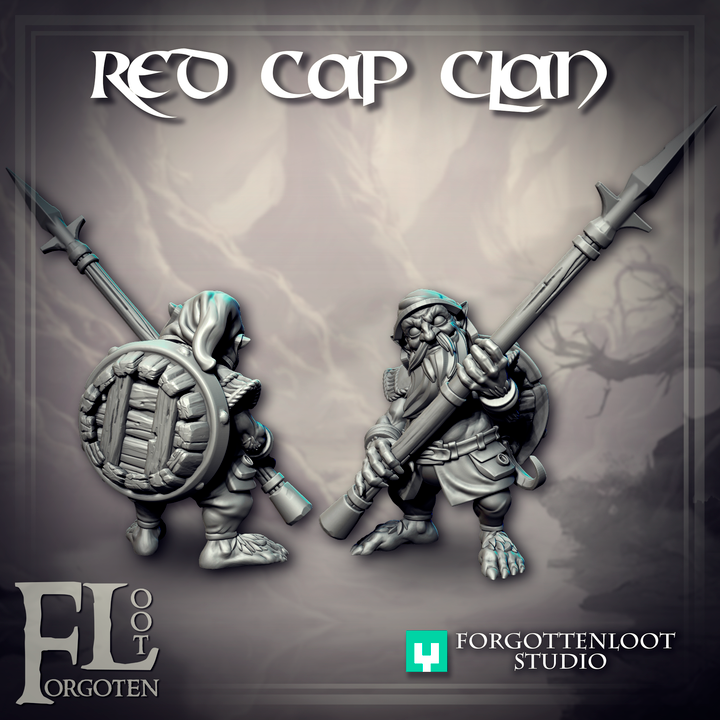 3D Printable Redcap clan Miniature Band by forgottenlootstudio