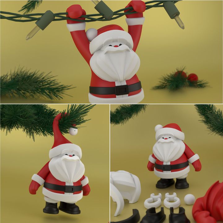 3D Printable Build a santa - Christmas Tree Decoration by Elias