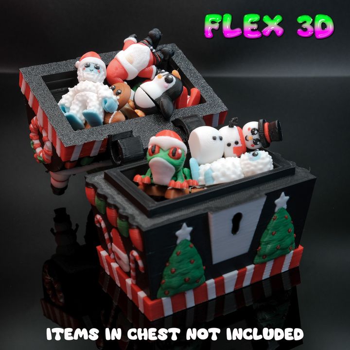 3D Printable Flex 3D Christmas Chest by Flex 3D