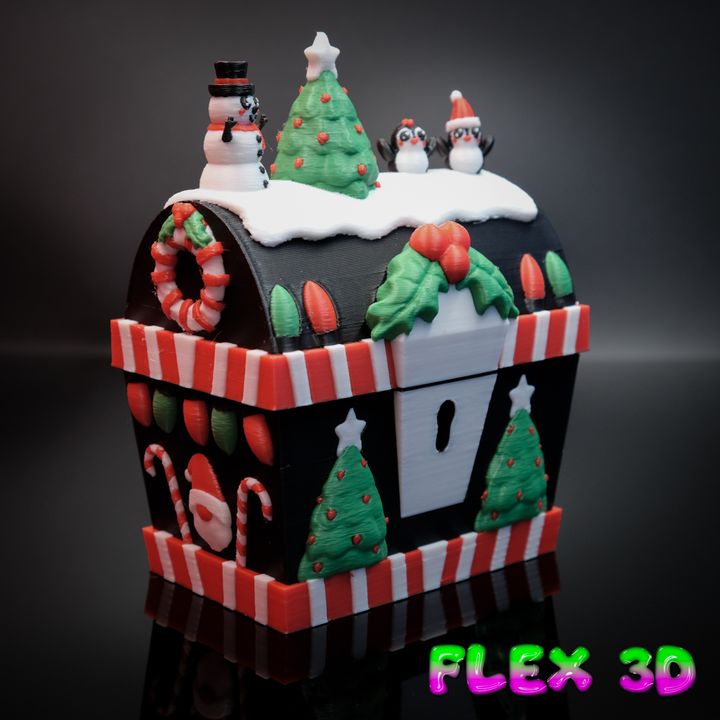 3D Printable Flex 3D Christmas Chest by Flex 3D