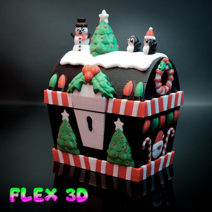 3D Printable Flex 3D Christmas Chest by Flex 3D