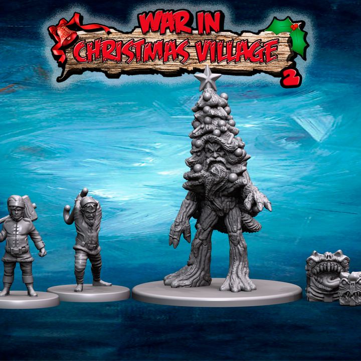 3D Printable War in Christmas Village Holiday BUNDLE 60+ Miniatures and ...