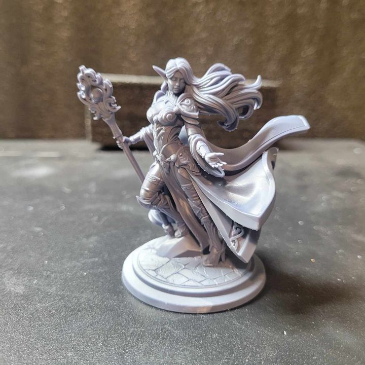 3D Printable Saphire - Sun Elf Cleric Mage - Cleric Elf - Mage Cleric ...