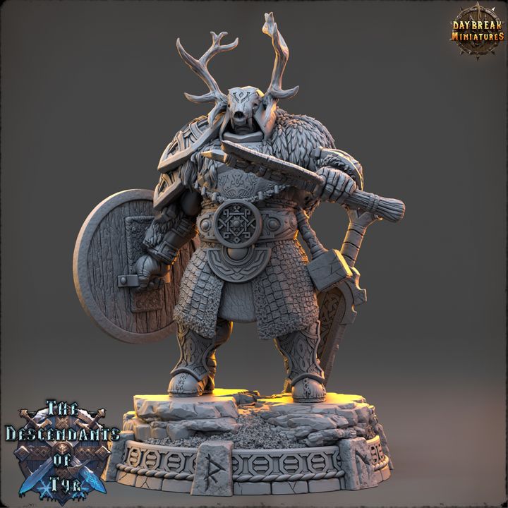3D Printable Bjarg Wylder - The Descendants of Tyr by Daybreak Miniatures