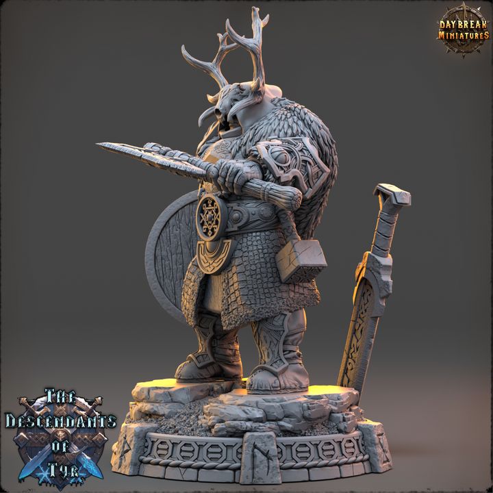 3D Printable Bjarg Wylder - The Descendants of Tyr by Daybreak Miniatures