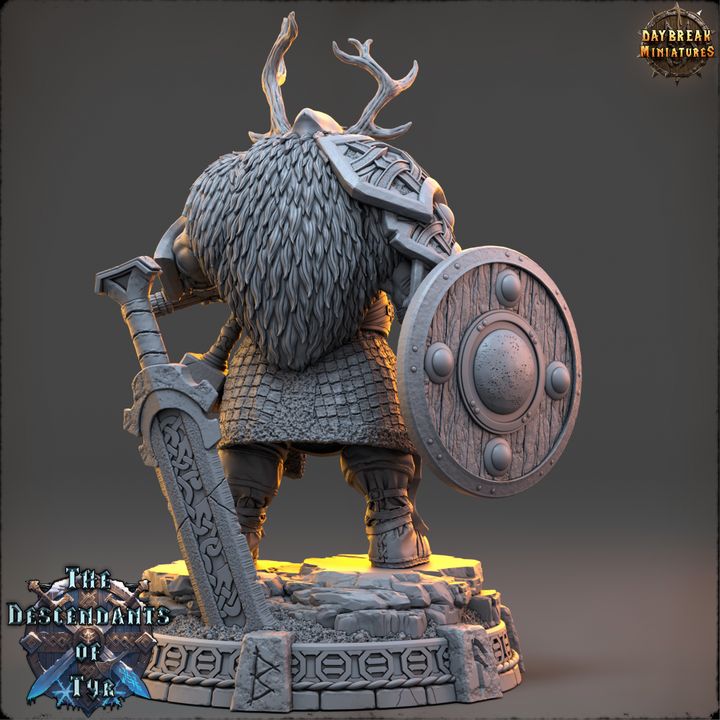 3D Printable Bjarg Wylder - The Descendants of Tyr by Daybreak Miniatures