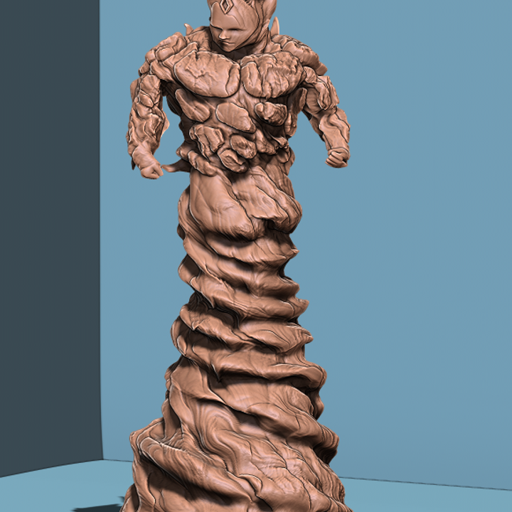 3D Printable Fire Elemental Titan by Little Shop of Sigil