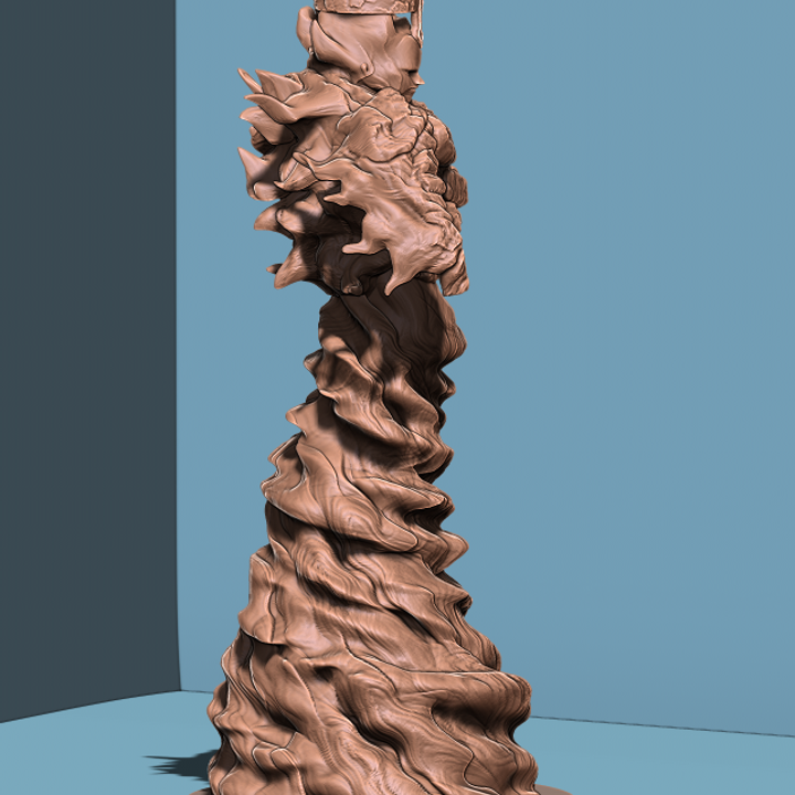 3D Printable Fire Elemental Titan by Little Shop of Sigil