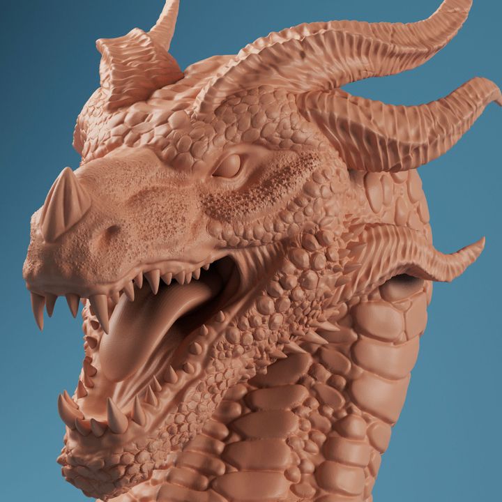 3D Printable dragon head 3d print model by Lucky Singh sammal