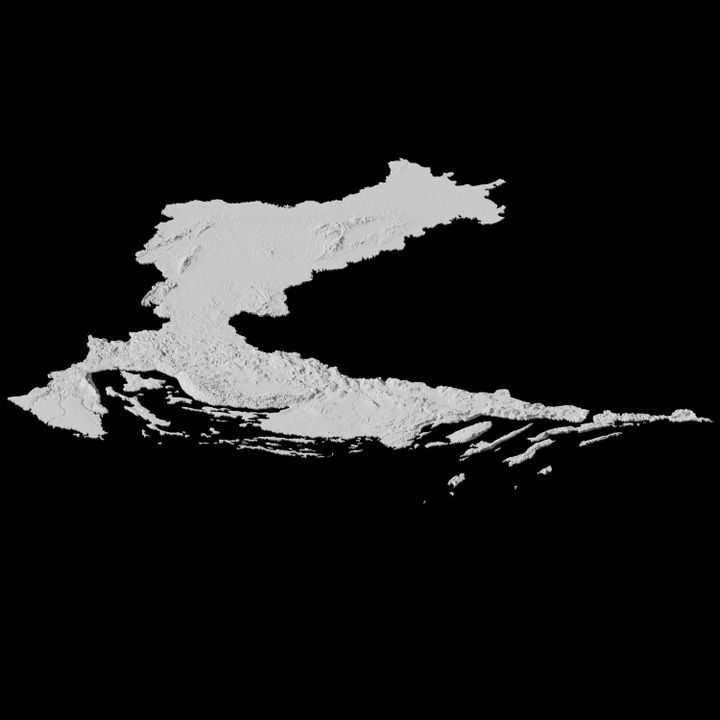 3D Printable Croatia Country Topographic Map - 3D Terrain Elevation ...
