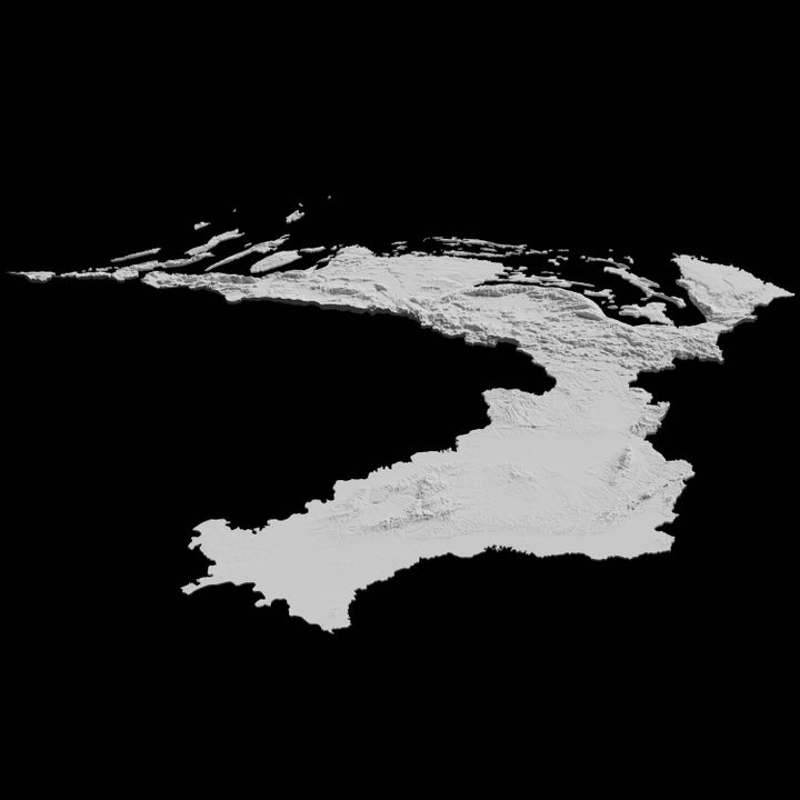 3D Printable Croatia Country Topographic Map - 3D Terrain Elevation ...