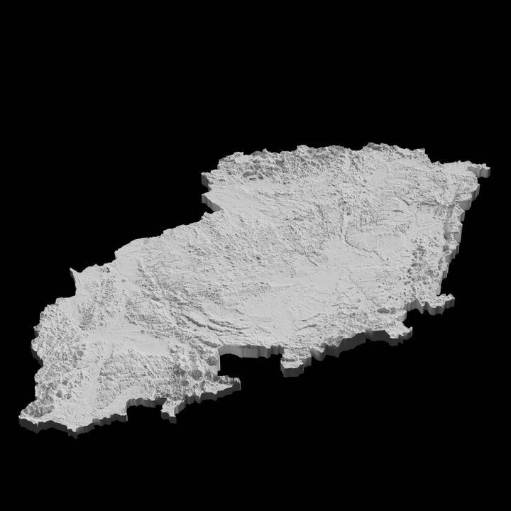 3D Printable Czech Republic Country Topographic Map - 3D Terrain ...