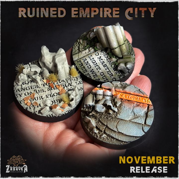 3D Printable Ruined Empire City - Bases & Toppers (Big Set++) by ...