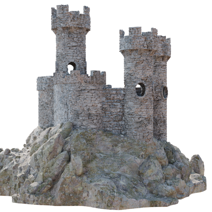 3D Printable STONE FORTRESS DICE TOWER by DRAGONSCAVE