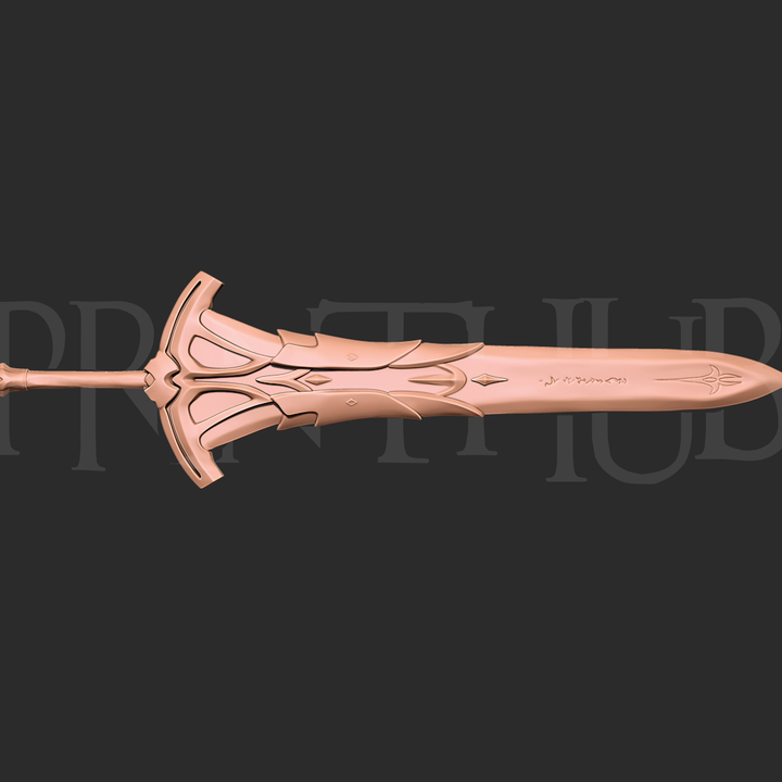 3D Printable Clarent - Mordred sword 3d print model by Printhub