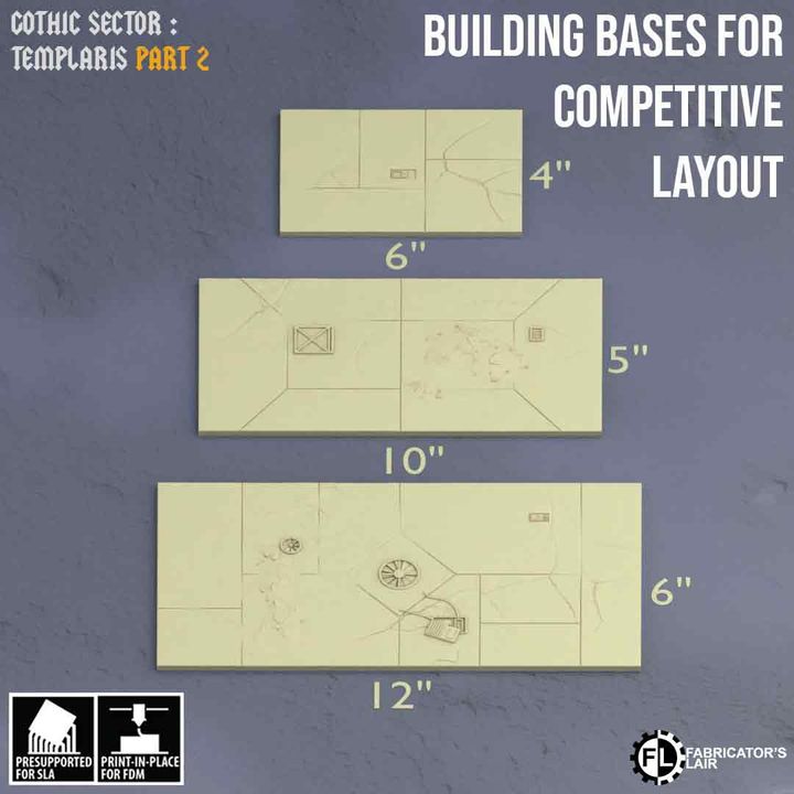 3D Printable Building bases for competitive layout - Compatible with ...