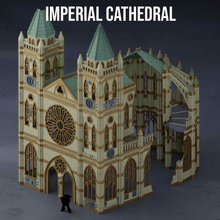 3D Printable Gothic Ruins : Imperial Cathedral by Fabricator's Lair