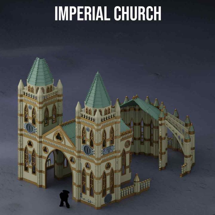 3D Printable Gothic Ruins : Imperial Cathedral by Fabricator's Lair