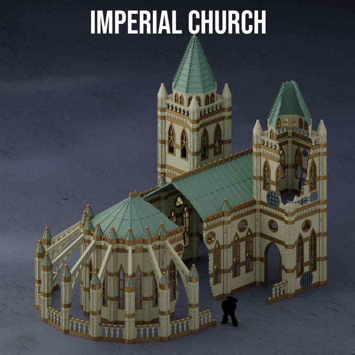 3D Printable Gothic Ruins : Imperial Cathedral by Fabricator's Lair