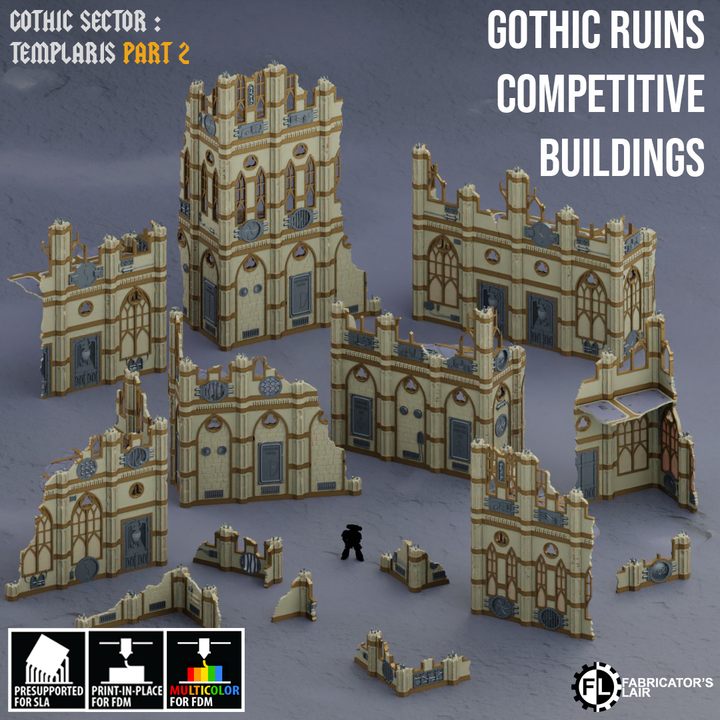 3D Printable Gothic Ruins : Competitive buildings compatible with Nexus ...