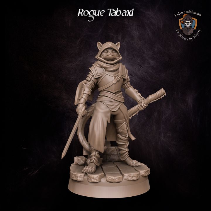 3D Printable Rogue Tabaxi by Lubart Miniatures