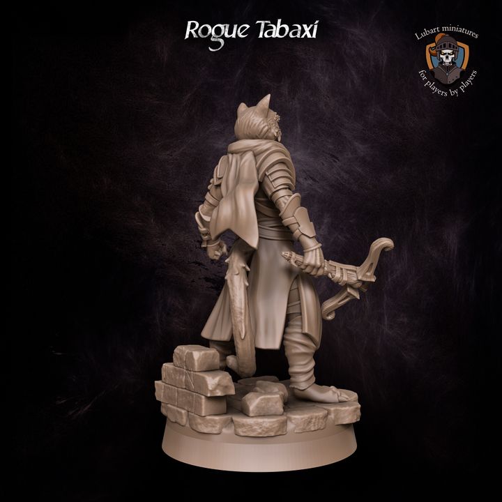 3D Printable Rogue Tabaxi by Lubart Miniatures
