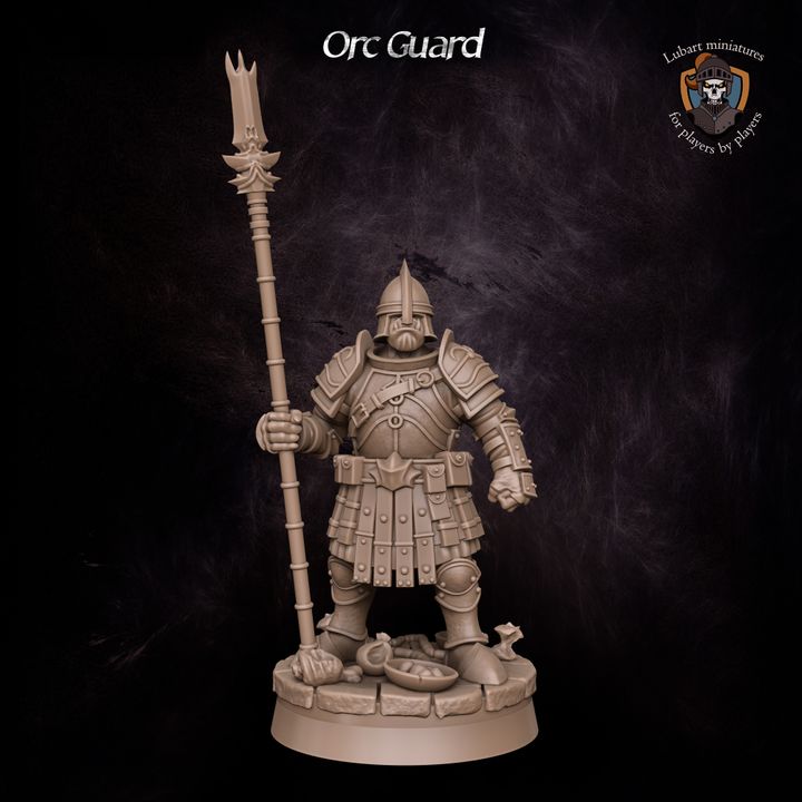 3D Printable Orc Guard by Lubart Miniatures