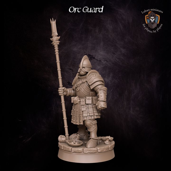 3D Printable Orc Guard by Lubart Miniatures