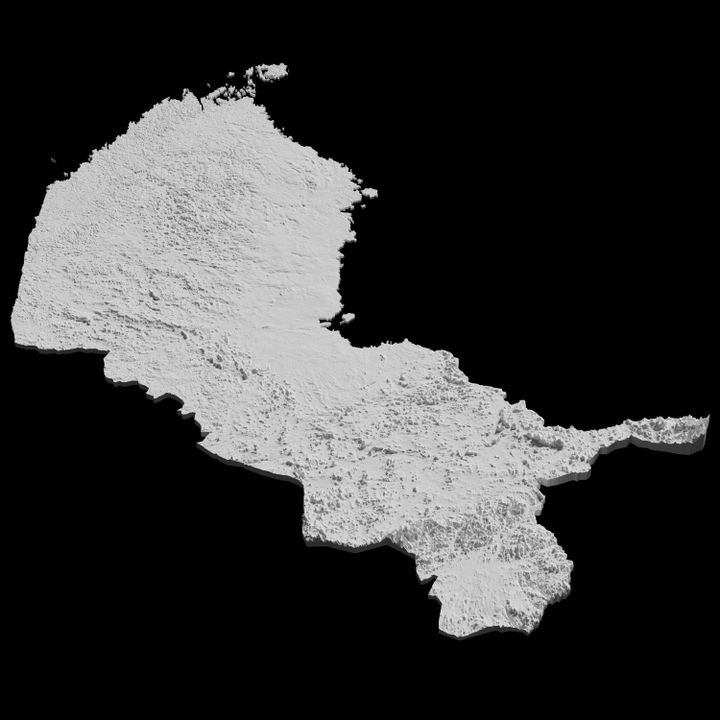 3D Printable Finland Country Topographic Map - 3D Terrain Elevation ...
