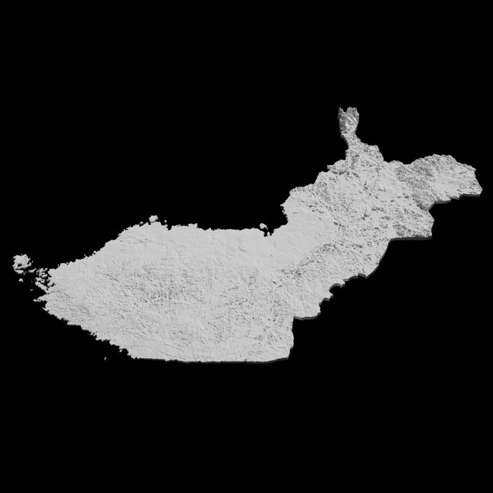3D Printable Finland Country Topographic Map - 3D Terrain Elevation ...