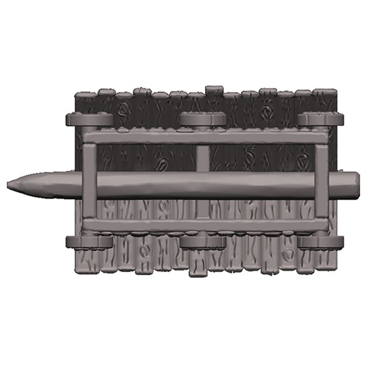 3D Printable Siege machine Medieval gate ram by ARTMARKEVYCH