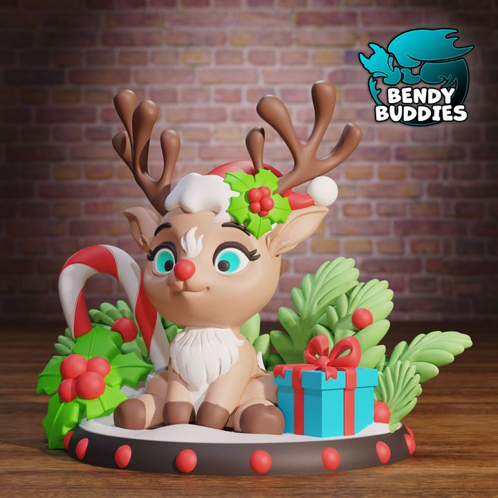 3D Printable Rudolph Cute Reindeer / Stag Beast Model / Collectible ...
